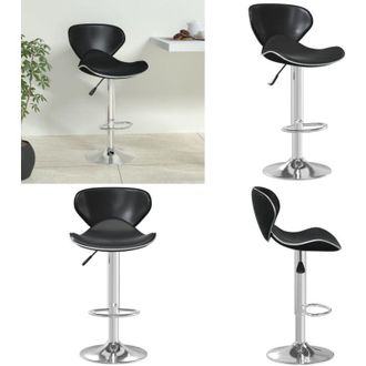 vidaXL Vidaxl - Tabouret de bar Noir Similicuir - tabouret de bar - tabourets de bar - Home & Living - Noir