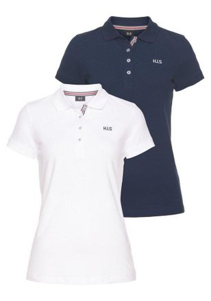 H.I.S Poloshirt (2er-Pack) Kurzarm, figurbetonte Passform, mit klassischem Polokragen