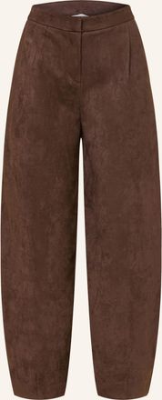 Darling Harbour Darling Harbour Jerseyhose In Lederoptik braun
