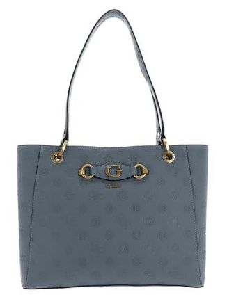 Guess Izzy Peony Noel Tote Light Denim Logo