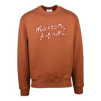 Maison Kitsun&eacute; Felpa Girocollo - - Sweatshirts & Hoodies - Herren - Braun - L