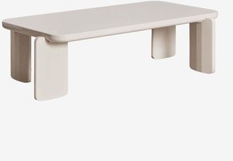 Sklum Rechteckiger Couchtisch 120x60 cm aus MDF Ginebra Beige Tapioca