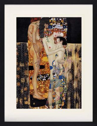 1art1 Gustav Klimt Poster Die DREI Lebensalter Der Frau, 1905 Gerahmtes Bild Mit Edlem Passepartout | Wand-Bilder | Im Bilderrahmen 80x60 cm