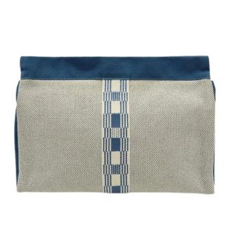 Herm&egrave;s Pochette en toile Pre-owned - Femme - Pre-owned - Bleu - Taille: ONE Size