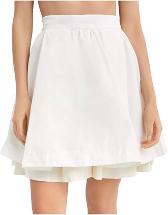 Moncler Femme, Jupes, Blanc, Taille: 36 FR Classic Double-layered Skirt