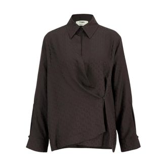 Fendi Damen, Blusen & Hemden, Braun, MGr&ouml;&szlig;e