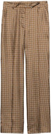 Prada Twill-Hose mit hohem Bund - Braun
