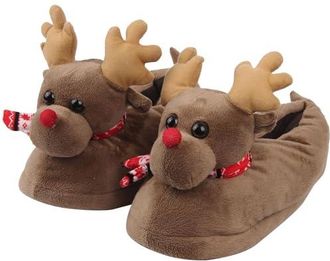 Generico Chaussons Dhiver Pour Femme Amusants Et Doux De No&euml;l 2024 - Pantoufles Dhiver &eacute;l&eacute;gantes Pour Femme Avec Renne - Chaussures &Agrave; Enfiler D&eacute;contract&eacute;es &Agrave; P