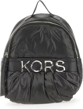 Michael Michael Kors Womens Leonie Backpack Black Recycled Polyester Backpacks