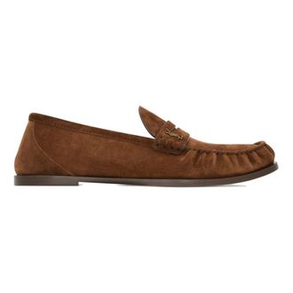 Saint Laurent Braune flache Lederschuhe mit Mokassin-Zehen - - Shoes - Herren - Braun - 44 EU