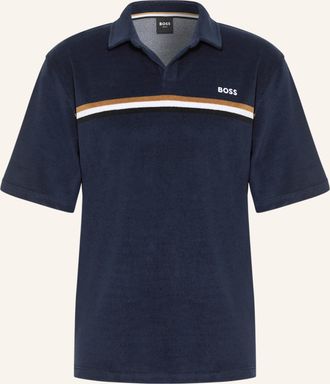 HUGO BOSS Frottee-Poloshirt Iconic blau