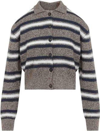Brunello Cucinelli Pull Col Rond - Bleu