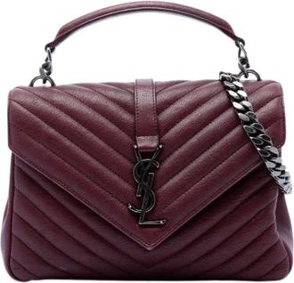 Saint Laurent Pre-owned College Satchel - Femme - Pre-owned - Rouge - Taille: ONE Size