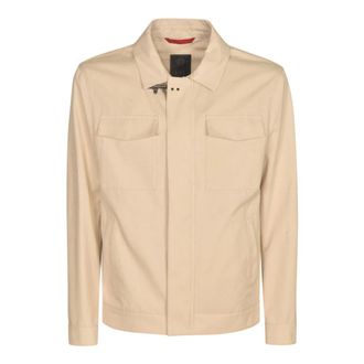 Fay Zip-Up Overshirt-Jacke - - Jackets - Herren - Beige - S