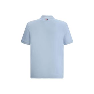 Thom Browne Mens Blue Cotton Polo Shirt