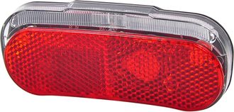 Fischer Fahrrad Dynamo LED-Rücklicht für Gepäckträger, mit Standlicht und integriertem Reflektor, Spritzwasserschutz nach IP44, StVZO-zugelassen, rot