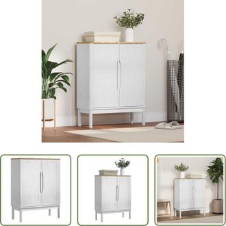 vidaXL vidaXL Kiefer - Sideboard FLORO Wei&szlig; 70 x 30 x 70,5 cm Massivholz Kiefer