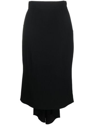 Moschino jupe asym&eacute;trique &agrave; taille haute - Noir