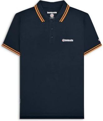 Lambretta Polo pour homme Trgt, Bleu marine/camel, 4XL