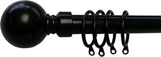 Emma Barclay Gardinenstangen Teleskop Metall 1,2 bis 2,1 m schwarz, 120-210cm