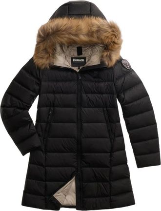 Blauer Kristin Long Down Jacket - - Coats - Damen - Schwarzk - XL