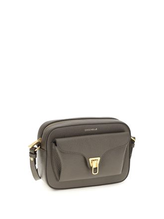 Coccinelle Womens Beat Soft Shoulder Bag Fango Calf Leather Bos Taurus