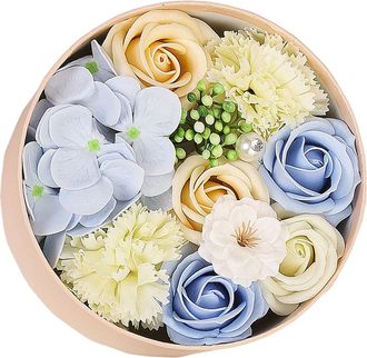 MagiDeal Seifen-Rosen- Romantische Seifen-Blumen- für Jubiläums-Party, Frauen, Blau