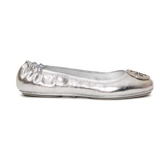 Tory Burch Silberne Ballerinas mit Mikro-Strasssteinen - - Shoes - Damen - Grau - 36 1/2 EU