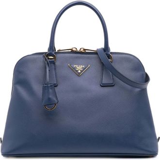 Prada Hobo Bags - Medium Saffiano Lux Promenade Satchel - Gr. unisize - in Blau - für Damen