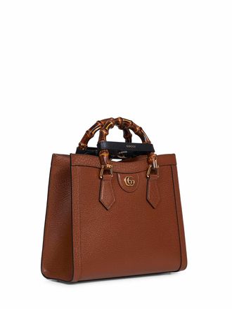 Gucci Womens Shopping Bag Diana Tan Calf Leather Brown Handbags Hand