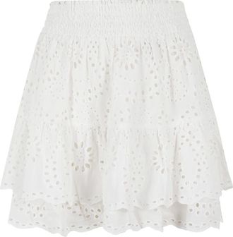 MC2 Saint Barth Femme, Jupes, Blanc, Taille: 38 FR Eivissa Mini-jupe &agrave; volants