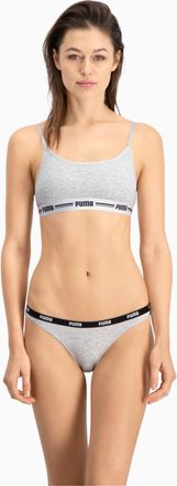 Puma Lot de 2 culottes PUMA Femme, V&ecirc;tements, Gris, 3