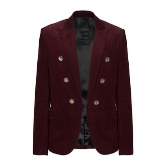 Balmain 6-Knopf Samtjacke - - Jackets - Herren - Rot - M