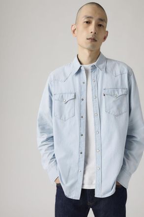 Levi's Chemise Western Coupe Standard Classique - Homme - Bleu / Evergreen Lt Chambray - XL