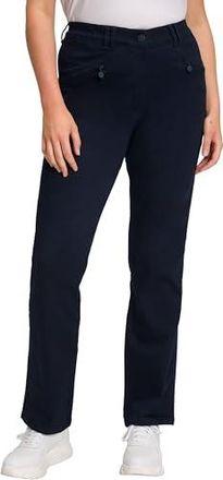 Ulla Popken Pantalon Stretch Basique Mony, Marine, 32W / 32L Femme