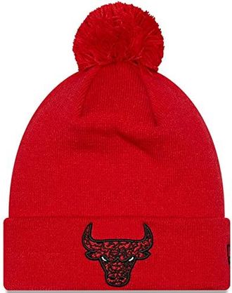 New Era Bonnet Infill Bobble pour homme ~ Chicago Bulls rouge, Rouge, taille unique