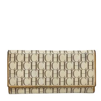 Carolina Herrera Pre-owned Canvas Geldb&ouml;rse - - Pre-owned - Damen - Wei&szlig; - ONE SIZE