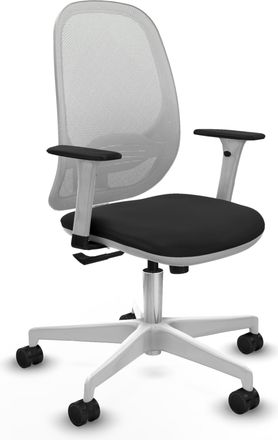 Piqueras y Crespo B&uuml;rodrehstuhl, schwarz, mit 1D-Armlehnen, h&ouml;henverstellbare Lendenwirbelst&uuml;tze, ausgestattet mit 3 Positionen und Schneidschaum, mit Rollen von 65 mm,