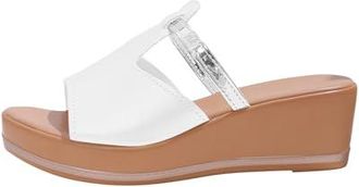 Generic Cocila Sandales Femmes Confort De Plage &agrave; Talons Inclin&eacute;S Pour Femmes, Pantoufles Creuses D&eacute;Contract&eacute;Es, Chaussures Fond Inclin&eacute;, R&eacute;Tro Sandale Orthop