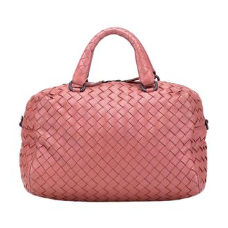 Bottega Veneta Sac &agrave; main Pre-owned en cuir tress&eacute; - Femme - Pre-owned - Rose - Taille: ONE Size