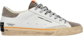 Crime London Homme, Chaussures, Blanc, Taille: 44 EU Baskets Distressed
