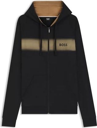 HUGO BOSS BOSS Hommes Authentic Jacket H Sweat à Capuche zippé en Molleton de Coton à Rayures en dégradé