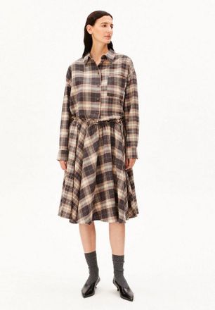 Armedangels Langarmbluse NALAANI PATCHED CHECK Bluse aus 100% Bio-Baumwolle Oversized Fit