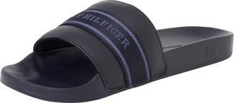 Tommy Hilfiger Damen Badeschuhe Poolslide With Webbing Elegant, Blau (Space Blue), 36