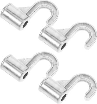 BESPORTBLE Veemoon Aluminiumlegierung Kleiderstangenhalter 4 St&uuml;ck ohne Bohren Stabile Stangenbefestigung f&uuml;r Kleiderschrank Bad K&uuml;che Multifunktional f&uuml;r Handtu