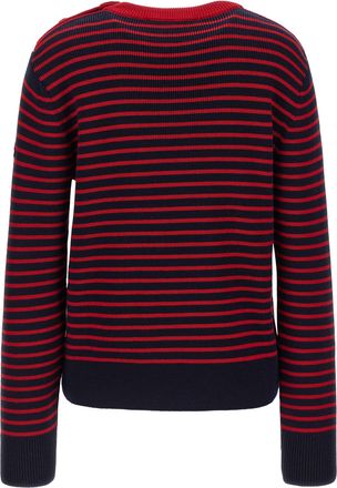 Ami Striped Wool Sweater - Blue