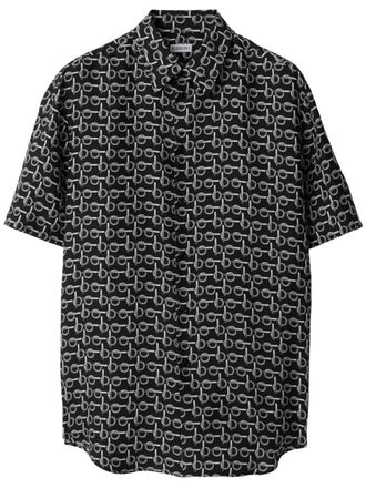 Burberry chemise B en soie - Argent