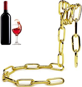 Generic Arbeitsplatte f&uuml;r - Kreative H&auml;ngende Eisenkette, freistehender Weinst&auml;nder | schwebend mit Illusion, Dekoration d