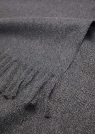 Mango &Eacute;charpe &agrave; franges gris chin&eacute; fonc&eacute; - Femme - Taille unique - MANGO