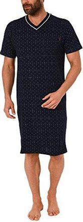 Normann 60820 Chemise de Nuit &agrave; Manches Courtes pour Homme avec col en V (&eacute;galement Disponible en Largeur) - Bleu - XXXXXX-Large